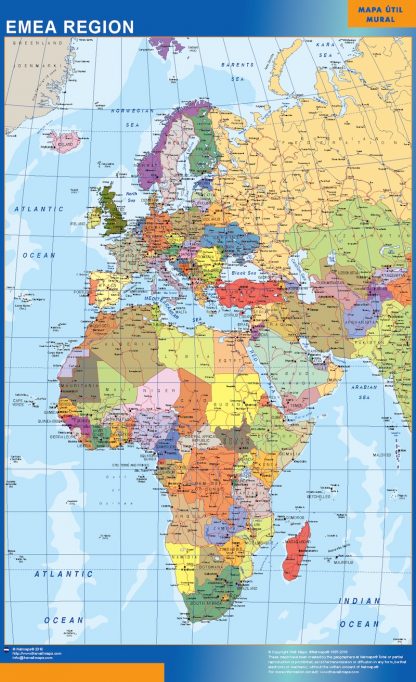 EMEA wall map | Australia wall maps. Shopping online