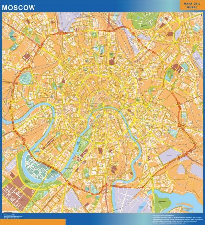 Moscow wall map | Australia wall maps. Shopping online