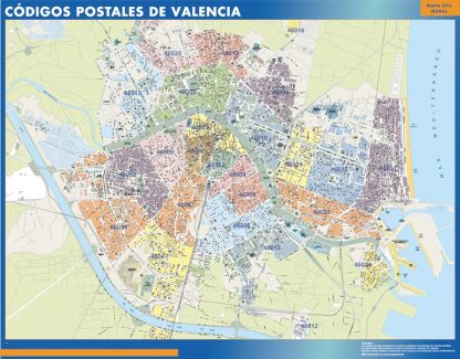 Zip codes Valencia map | Australia wall maps. Shopping online