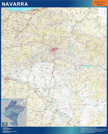 map of de Navarra | Australia wall maps. Shopping online